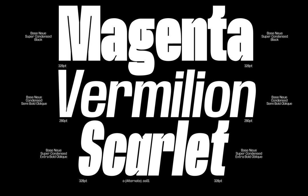 免费下载！Base Neue字体适用于多种场景的现代基本字体，提供108种风格、782个字形和95种语言选择 – 版式设计网
